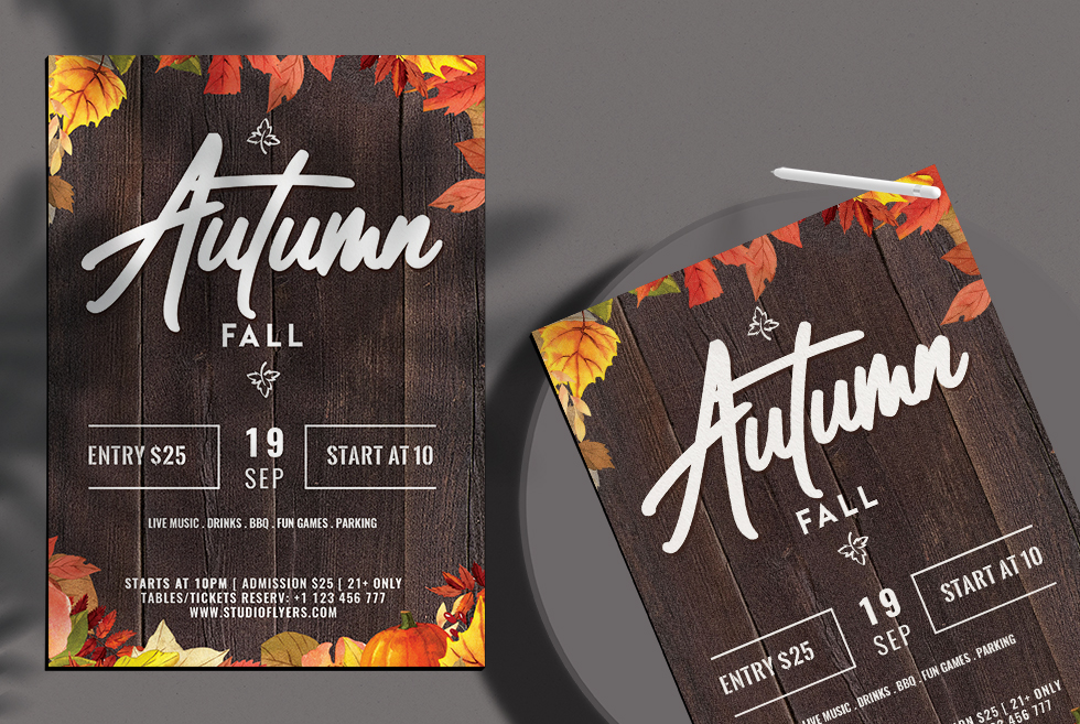 Autumn Fall Free PSD Flyer Template StudioFlyers