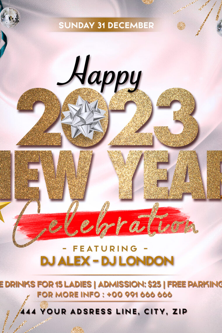 2023 NYE Eve Instagram PSD Template StudioFlyers